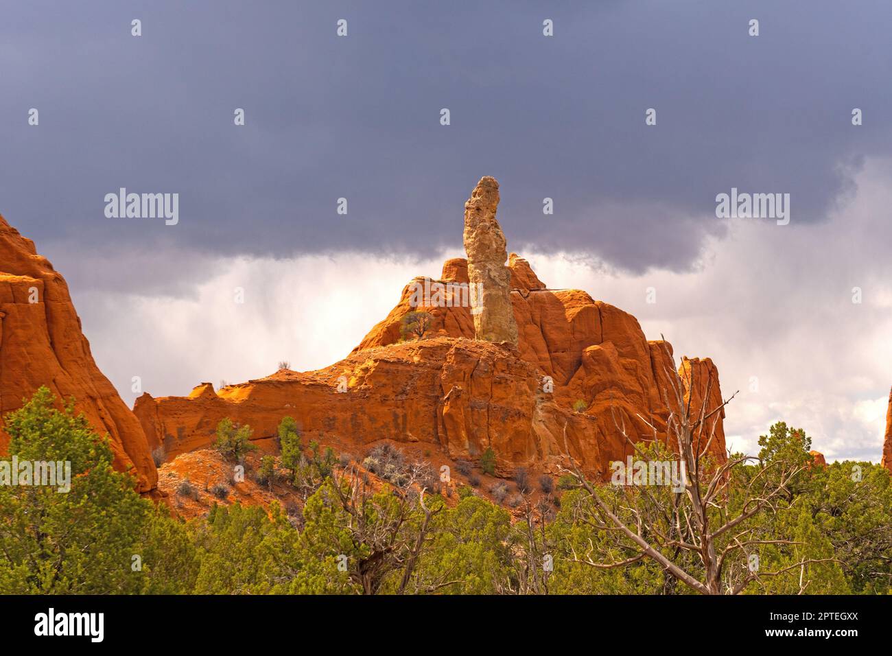 Limestone Tube Against a Stormy Sky in Kodachrome Basin State Park in ...