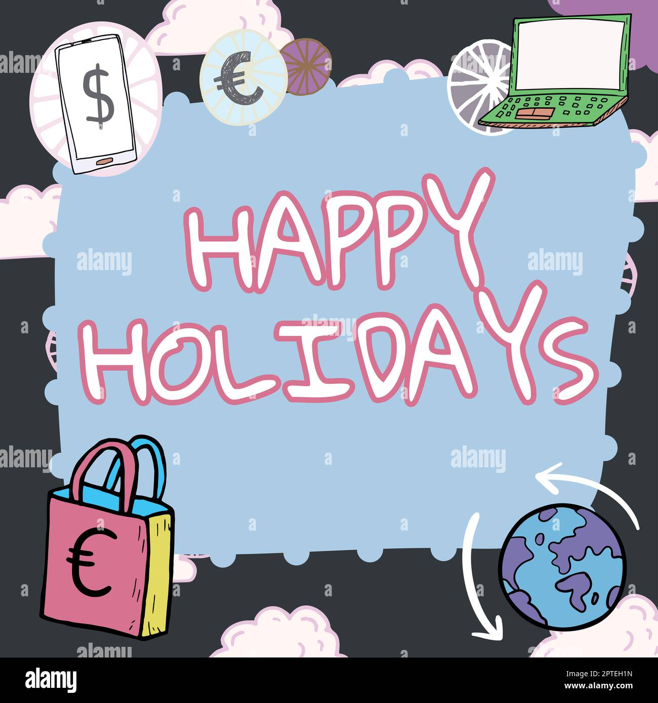 Inspiration showing sign Happy Holidays, Internet Concept greeting used ...