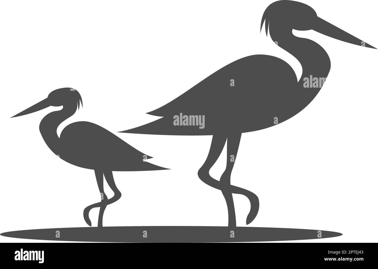 Heron logo icon illustration Stock Vector Image & Art - Alamy