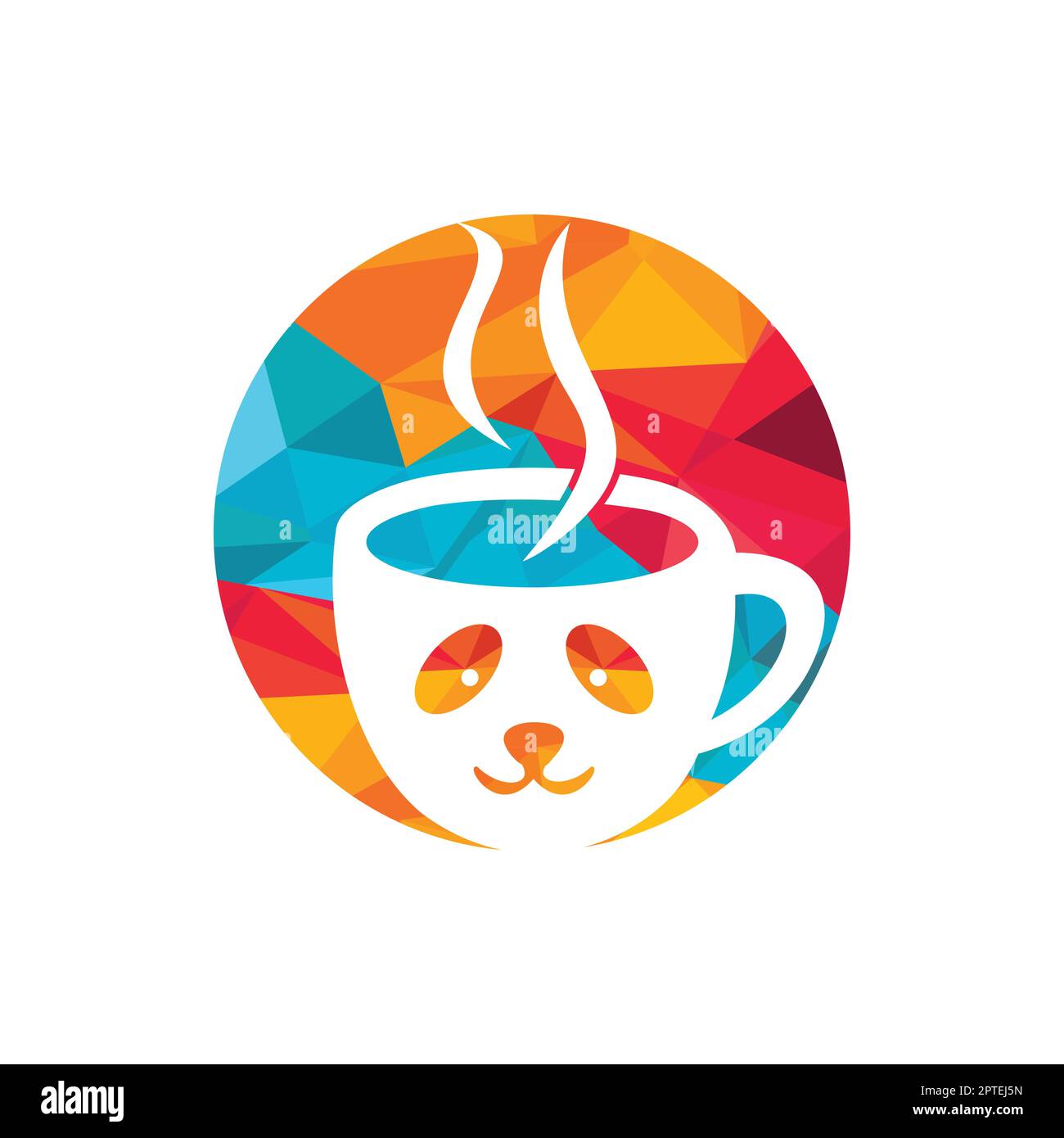 Panda coffee vector logo design template. Coffee shop or restaurant ...