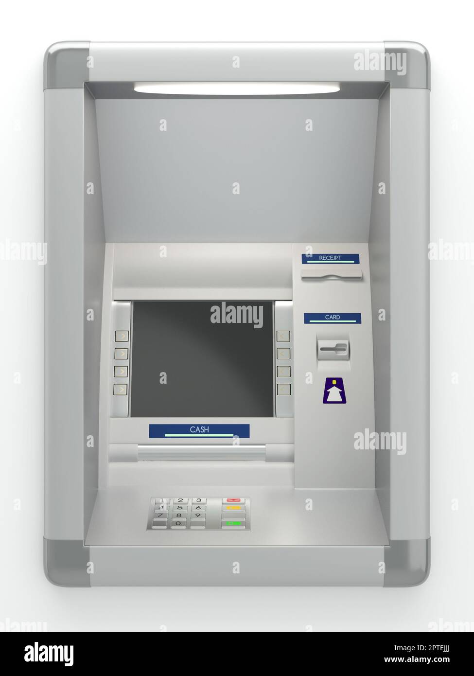 Atm machine with a card reader. Pin code safety, automatic banking ...
