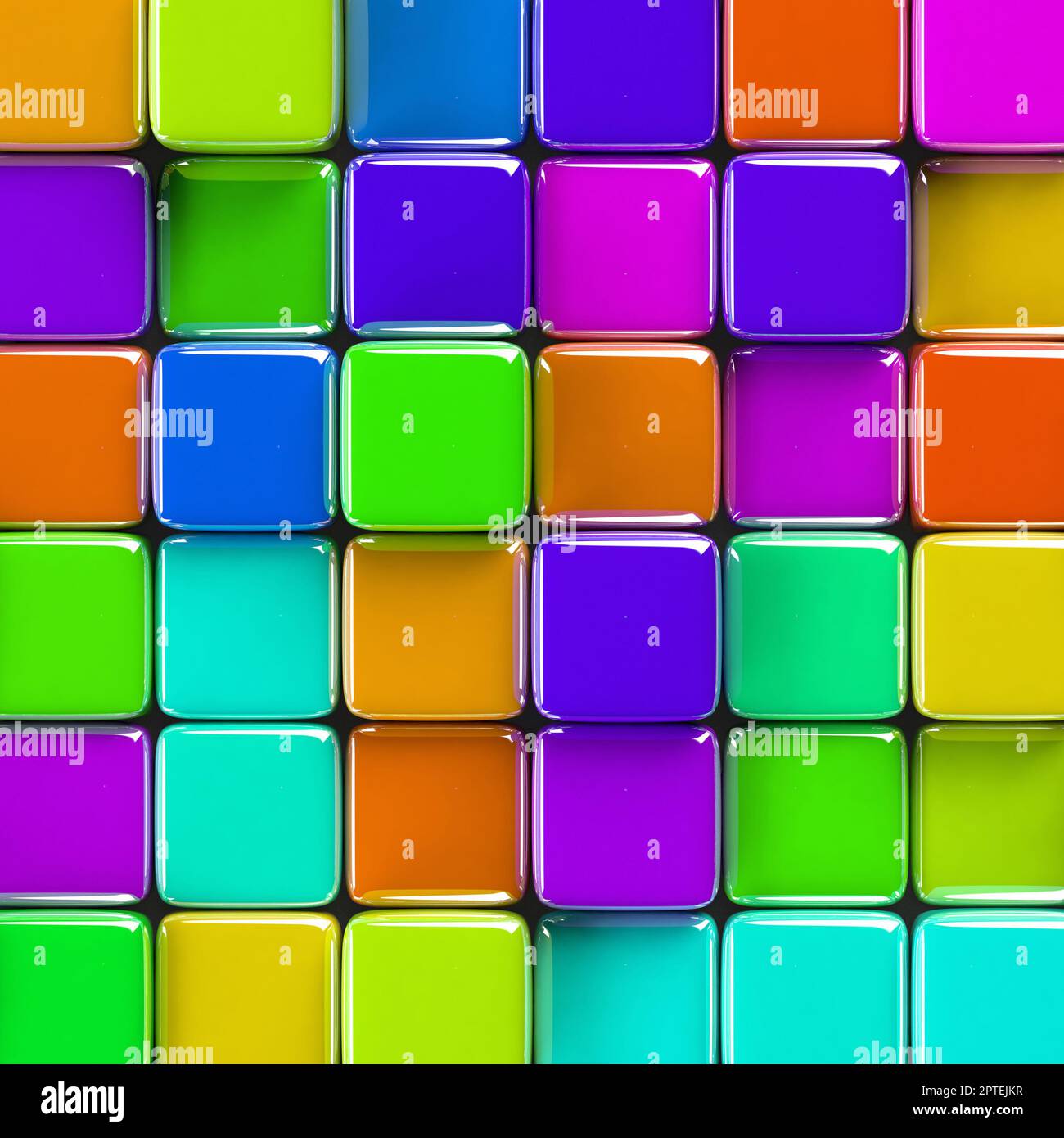 Abstract geometric background with brightly colored glass cubes of ...