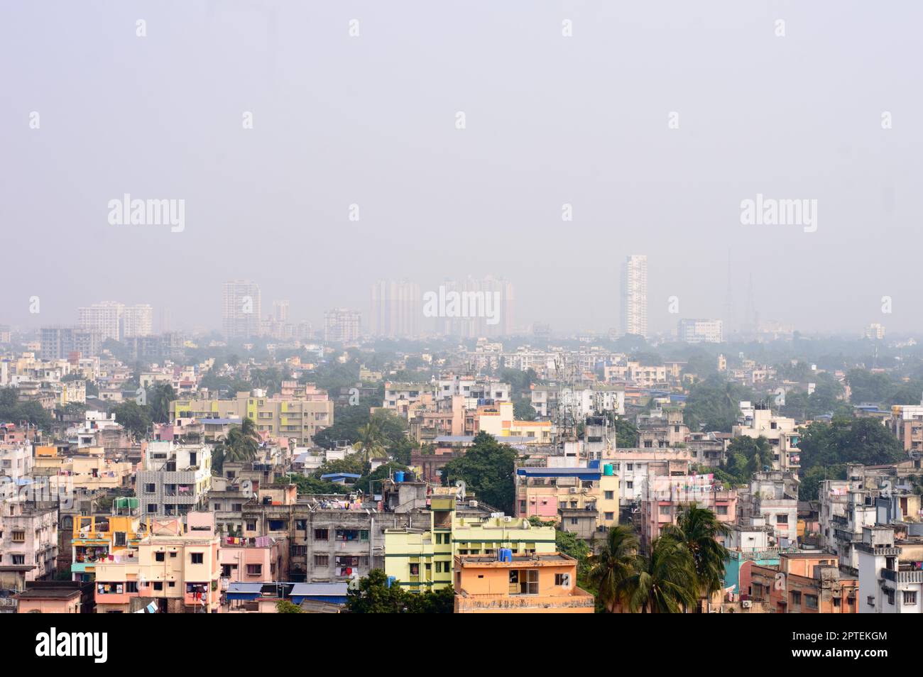 Kolkata City of Joy Skyline View. Landscape Scenery Urban India ...