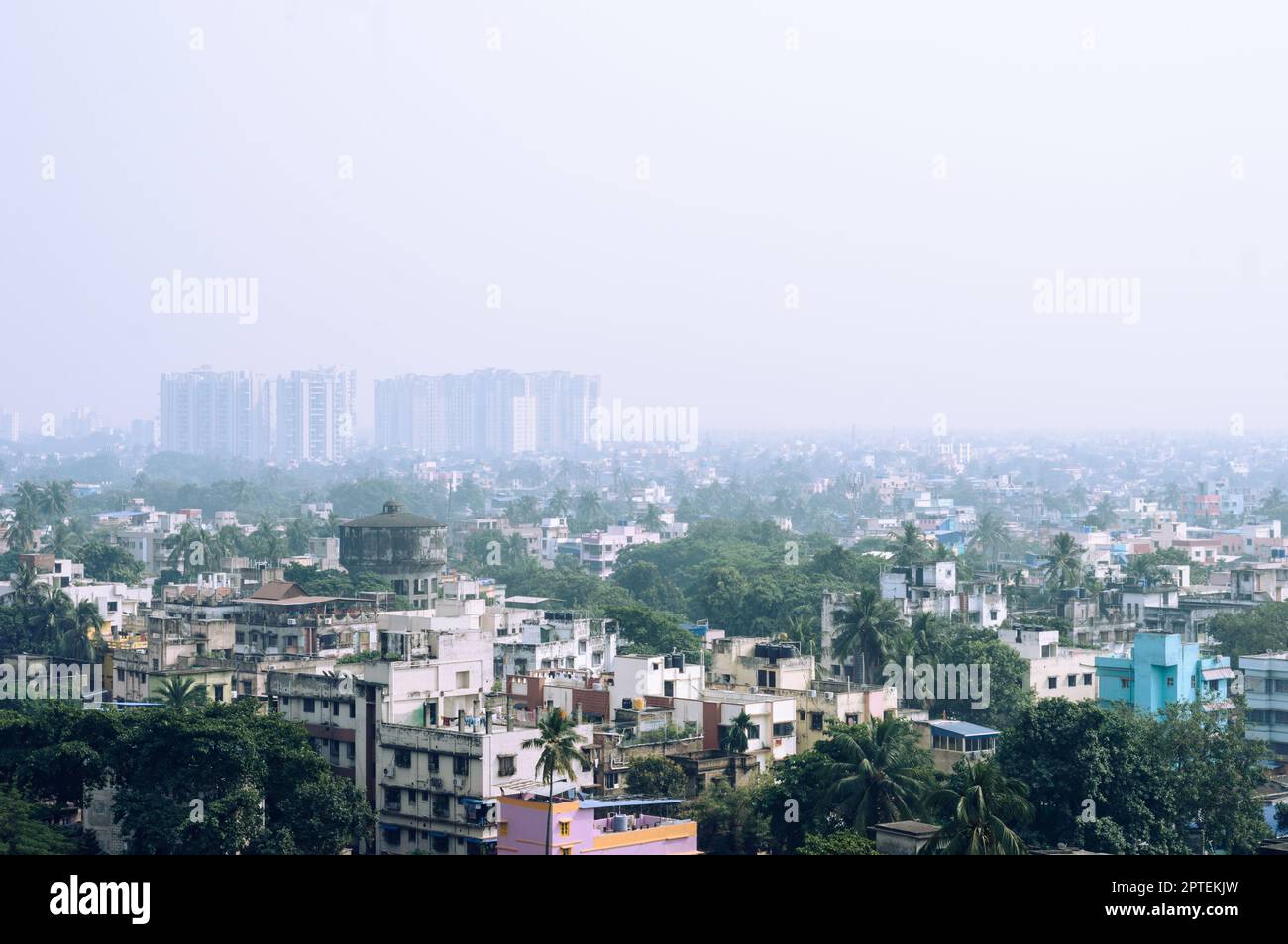 Kolkata City of Joy Skyline View. Landscape Scenery Urban India ...