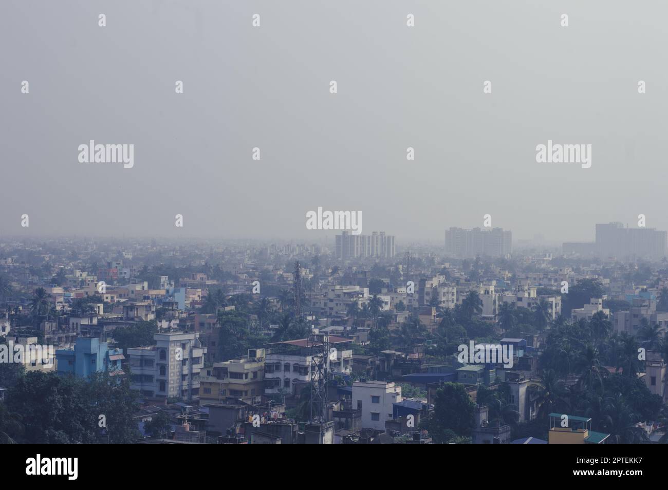 Kolkata City of Joy Skyline View. Landscape Scenery Urban India ...