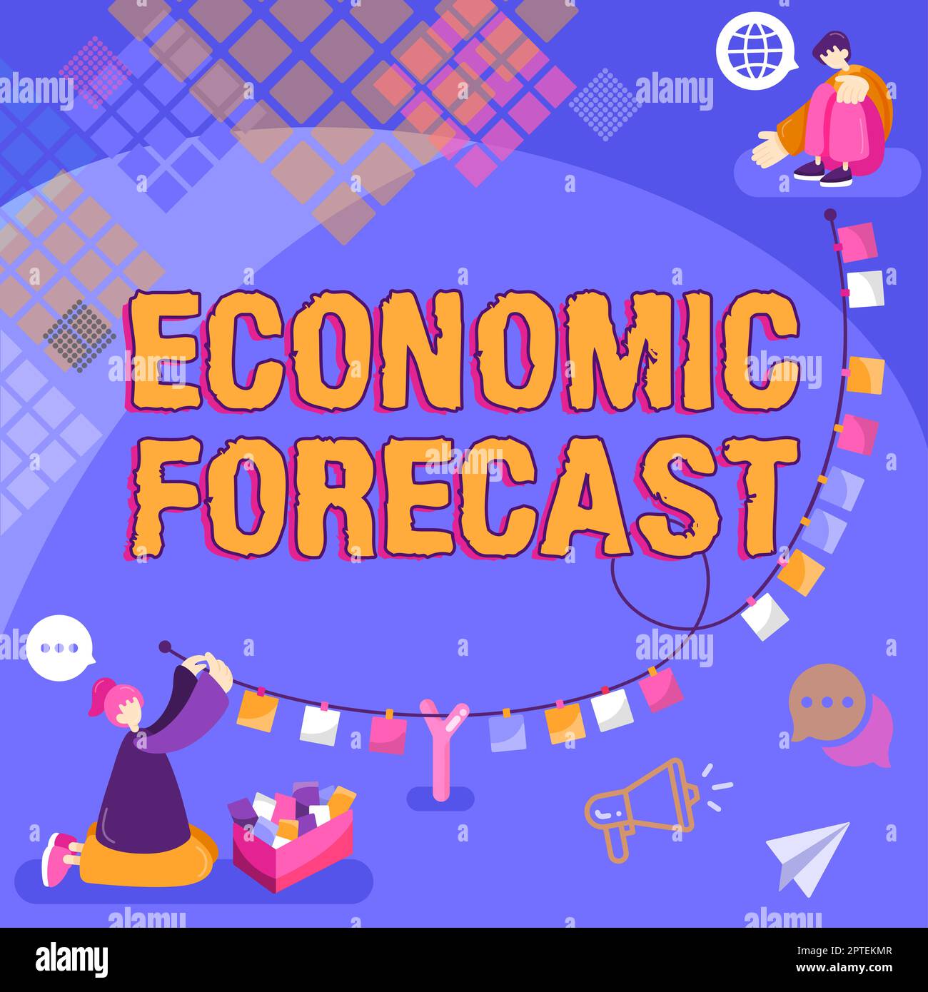 Sign displaying Economic ForecastProcess of making predictions about ...