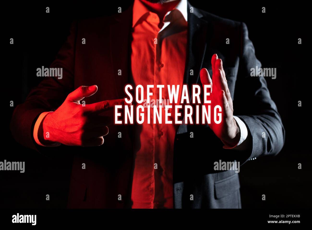 Text sign showing Software Engineering, Concept meaning Program Development in Systematic ...