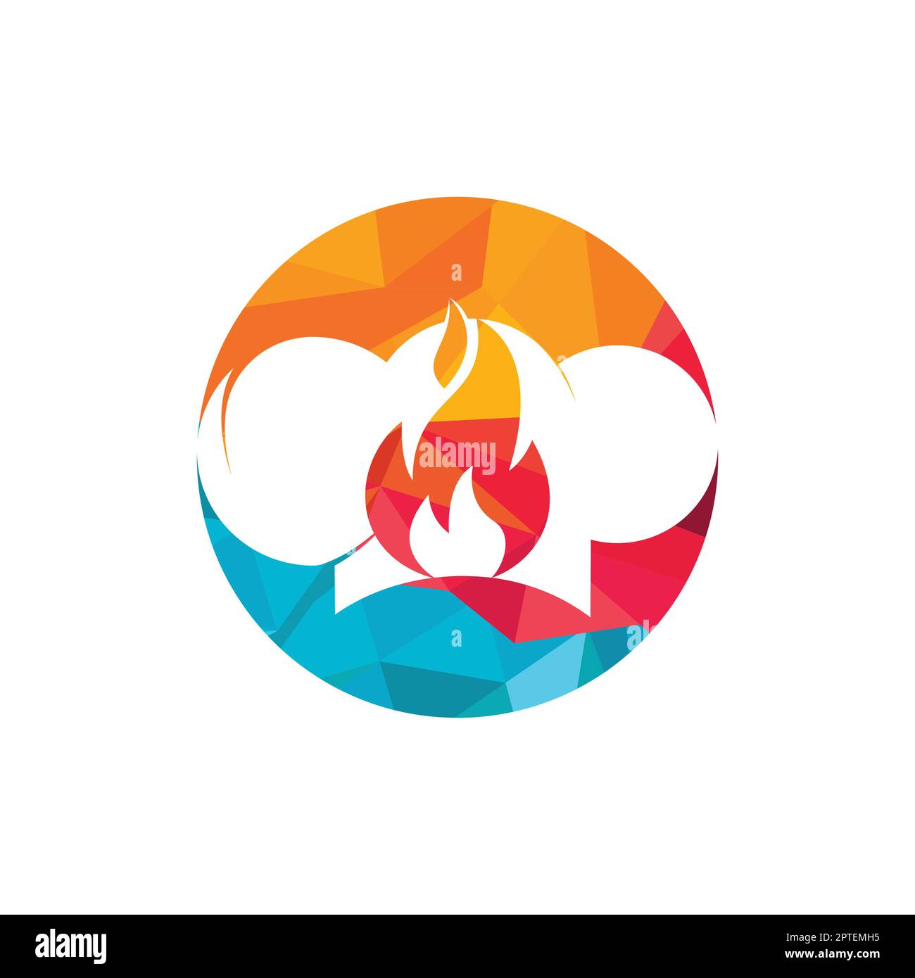 Hot chef hat vector logo design template. Chef hat and fire icon logo ...