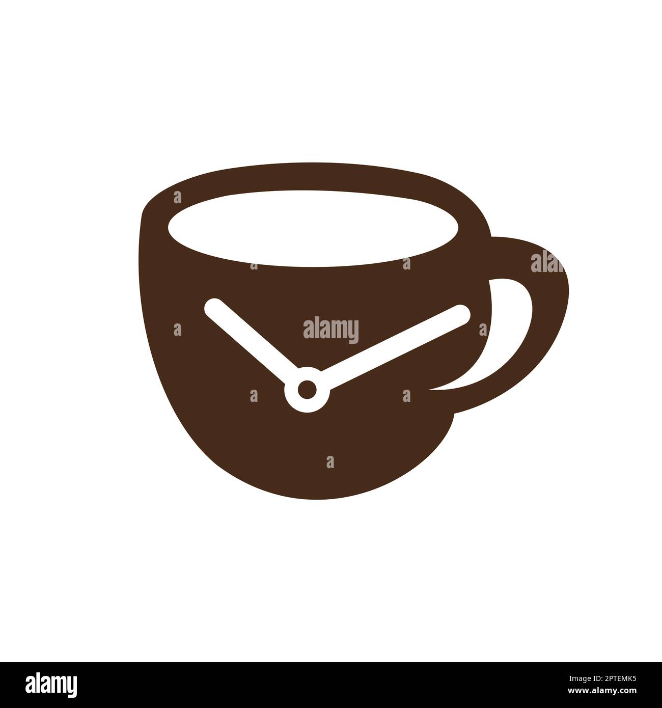 Coffee time vector logo design. Coffee cup time clock concept design ...