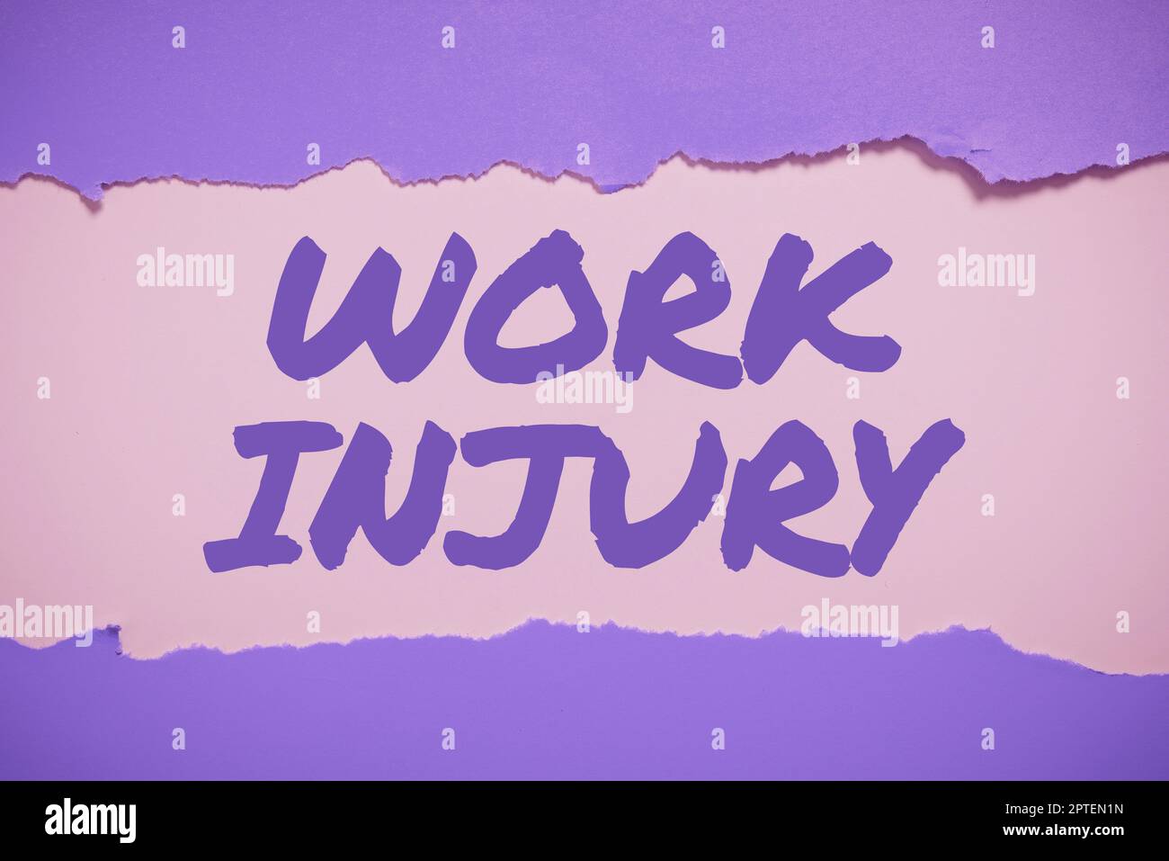 Conceptual caption Work Injury, Word Written on Accident in job Danger ...