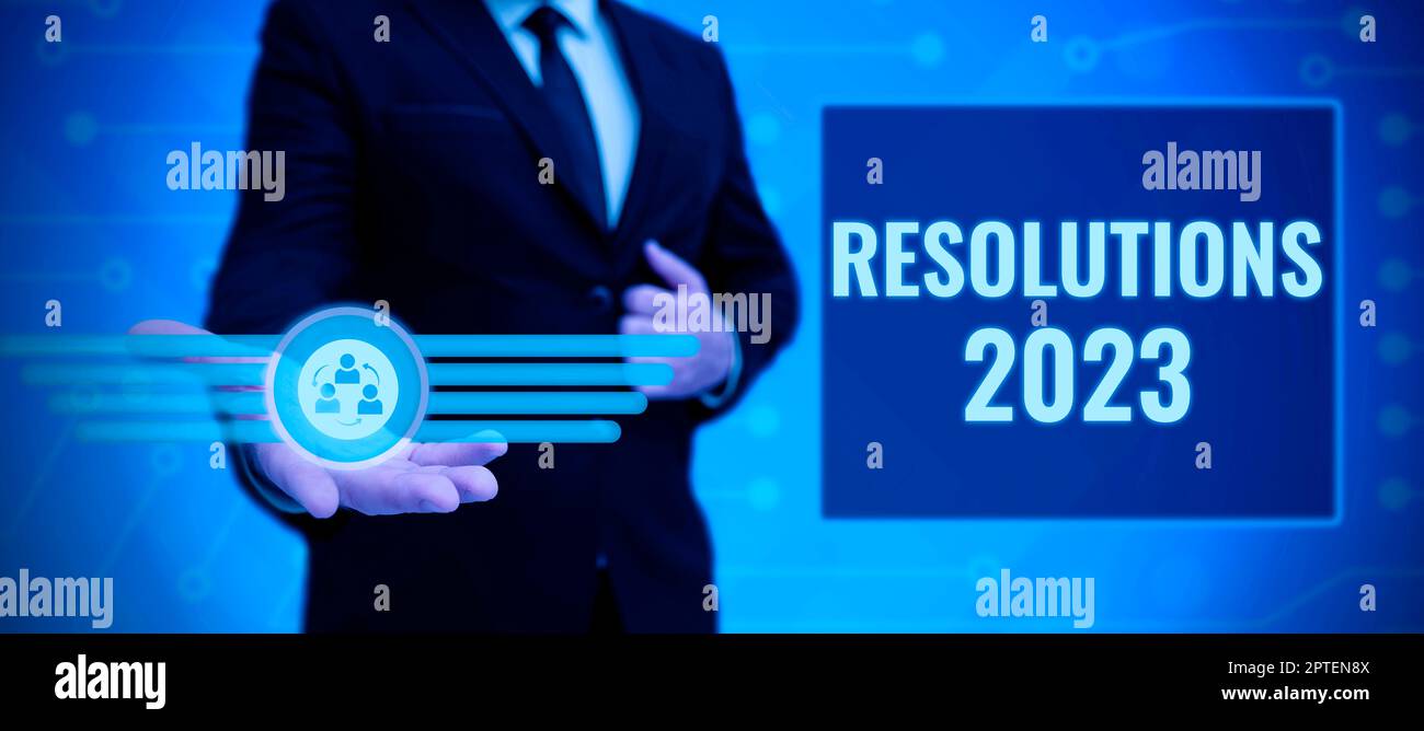 Conceptual display Resolutions 2023, Word for list of things wishes to ...