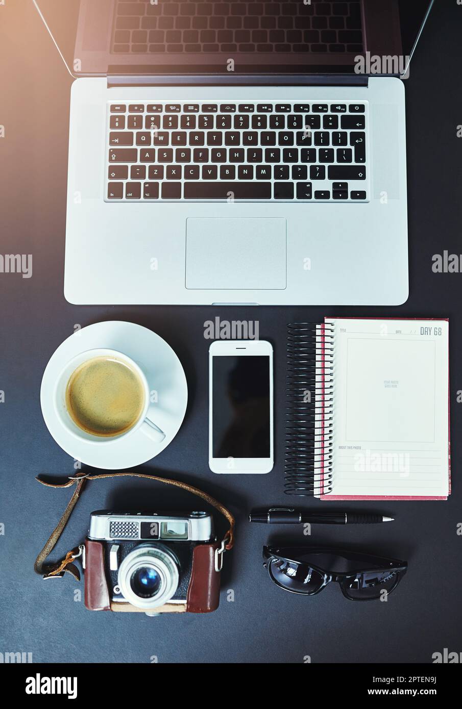 Creative business requirements. a creative businesspersons desk with a ...