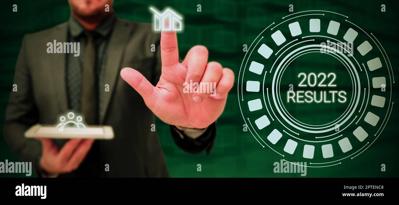 Sign displaying 2022 Results, Business showcase any outcome of an ... Sign displaying 2022 Results, Business showcase any outcome of an ...