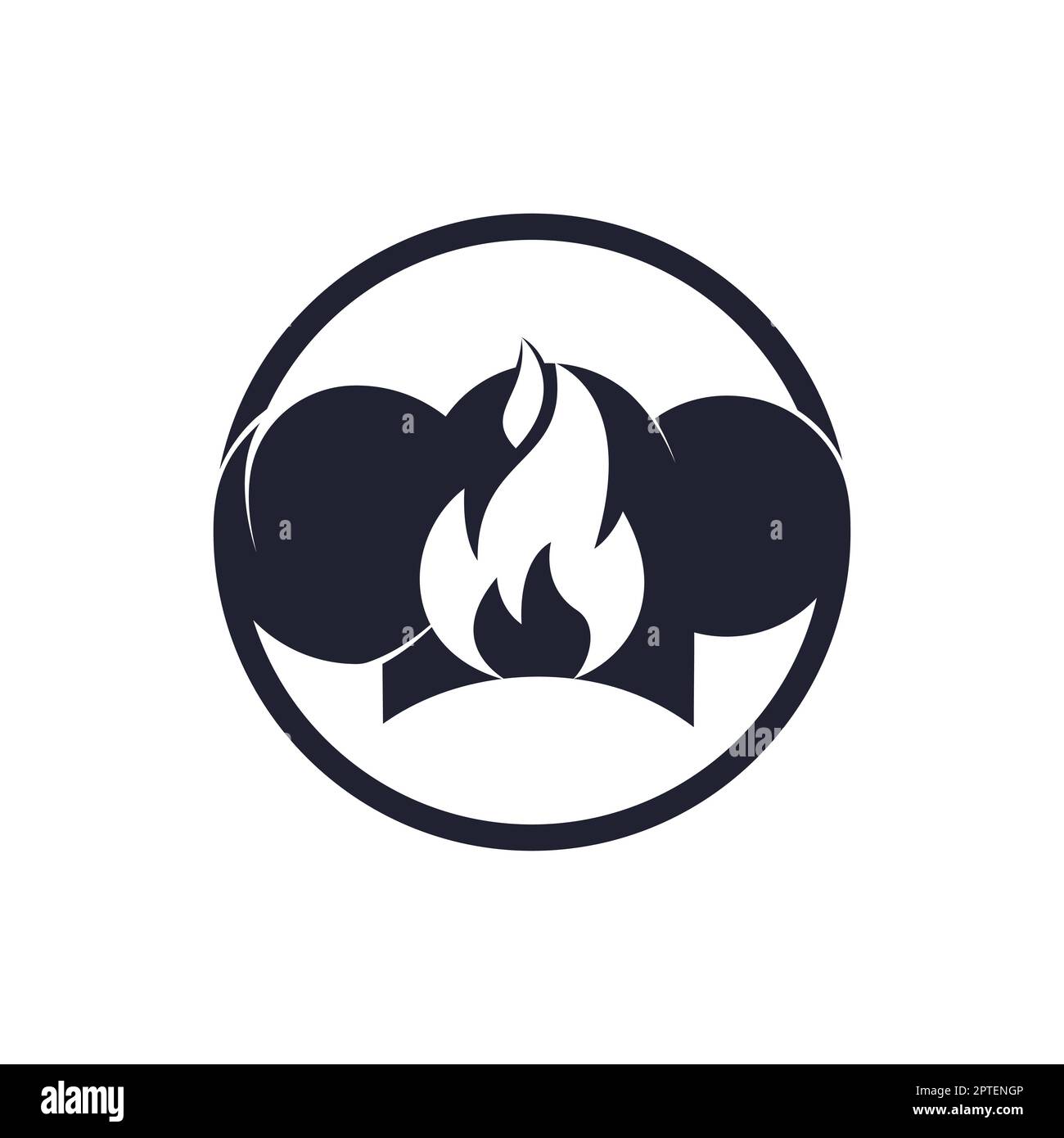Hot chef hat vector logo design template. Chef hat and fire icon logo ...