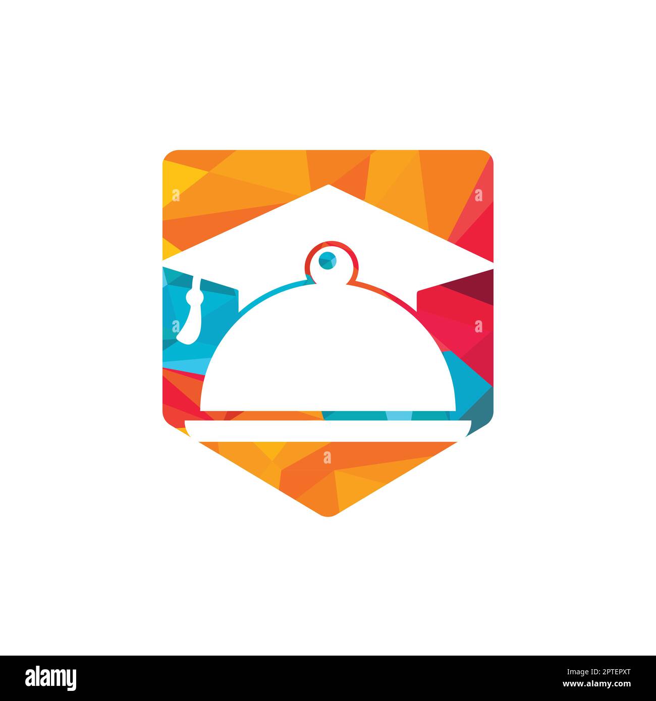 Educational food vector logo design concept. Food cooking education ...