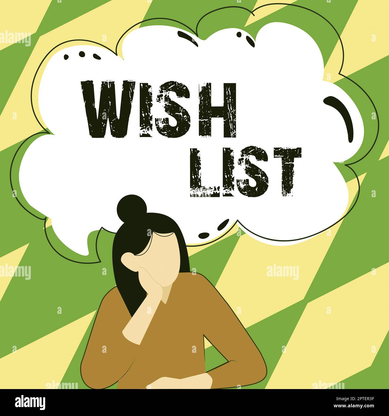 Text sign showing Wish List, Business concept List of desired but often ...