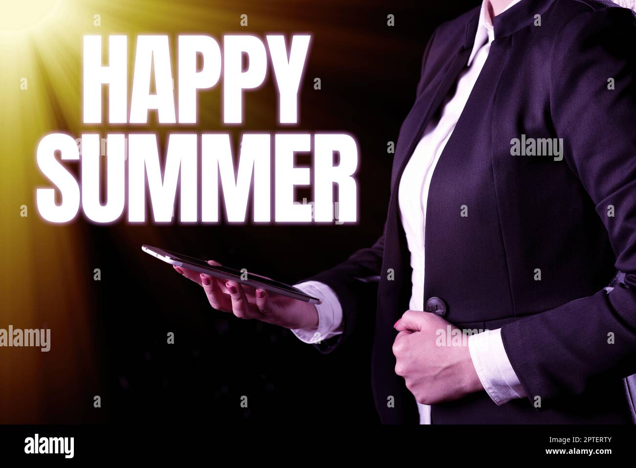Writing displaying text Happy Summer, Internet Concept Beaches Sunshine ...
