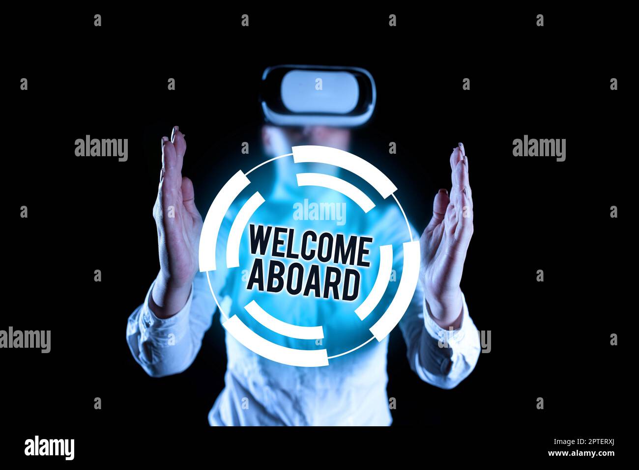 Inspiration showing sign Welcome AboardExpression of greetings to a ...