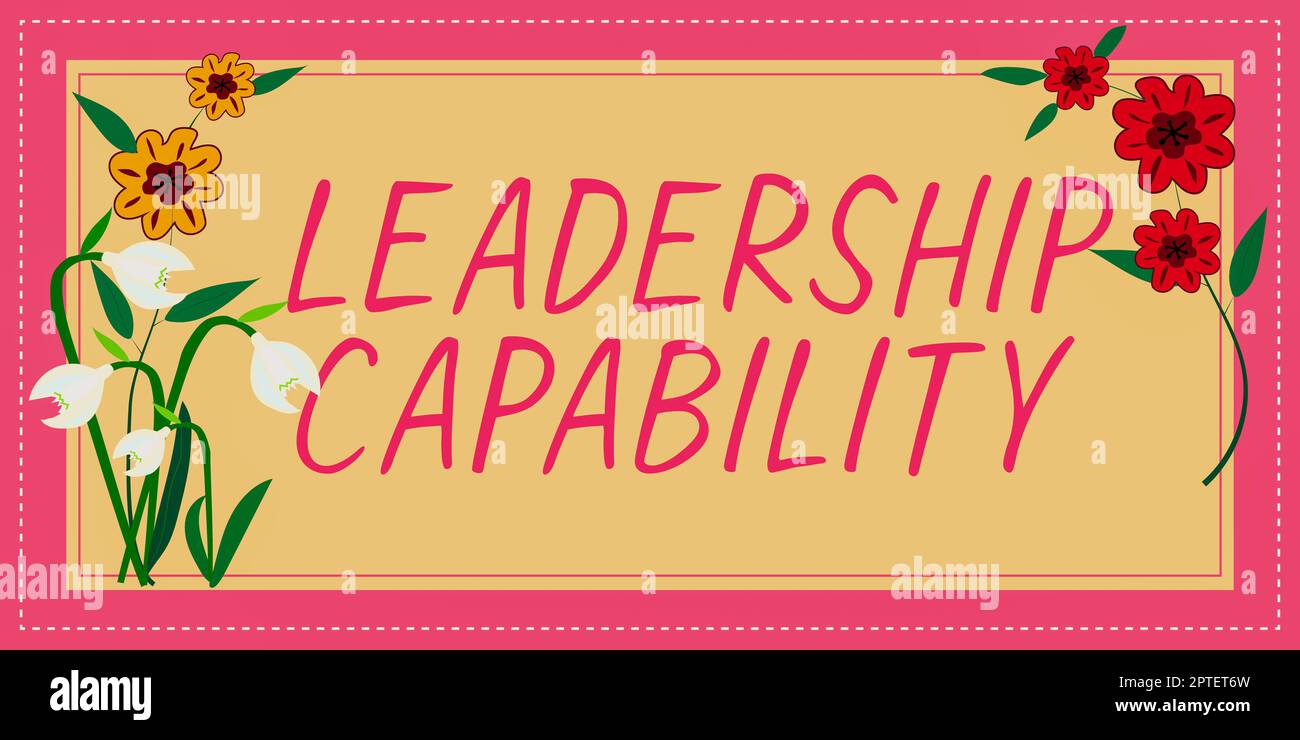 Handwriting text Leadership Capability, Concept meaning what a Leader ...