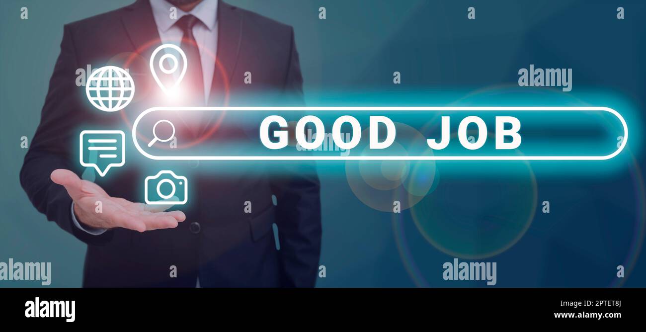 Writing displaying text Good Job, Business showcase encourage someone ...