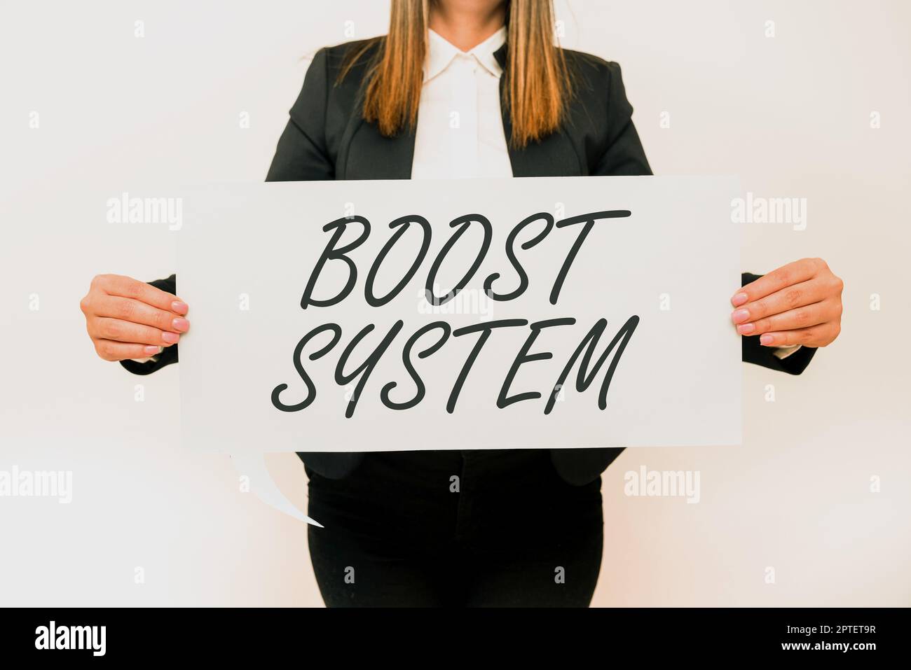 Sign displaying Boost System, Business concept Rejuvenate Upgrade ...