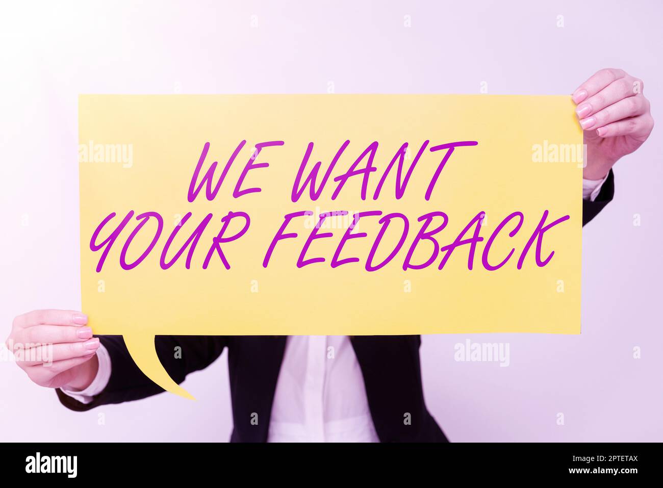 Hand writing sign We Want Your Feedback, Business showcase to Improve ...