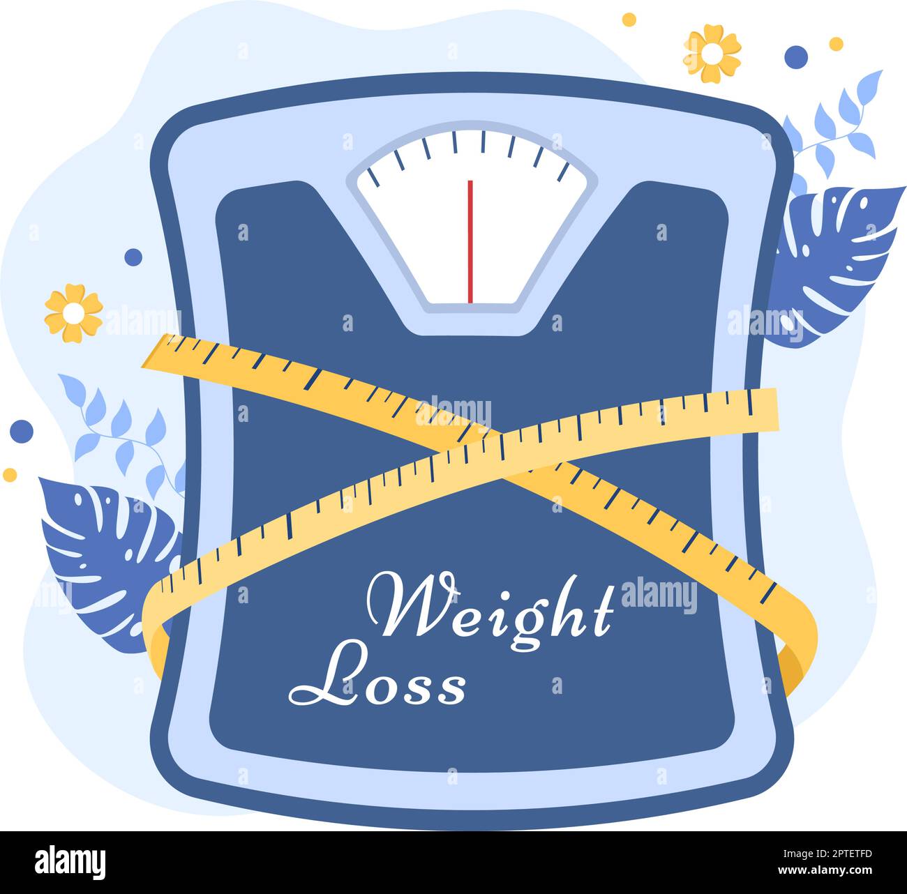 Weight Loss Template Hand Drawn Cartoon Flat Illustration of People ...