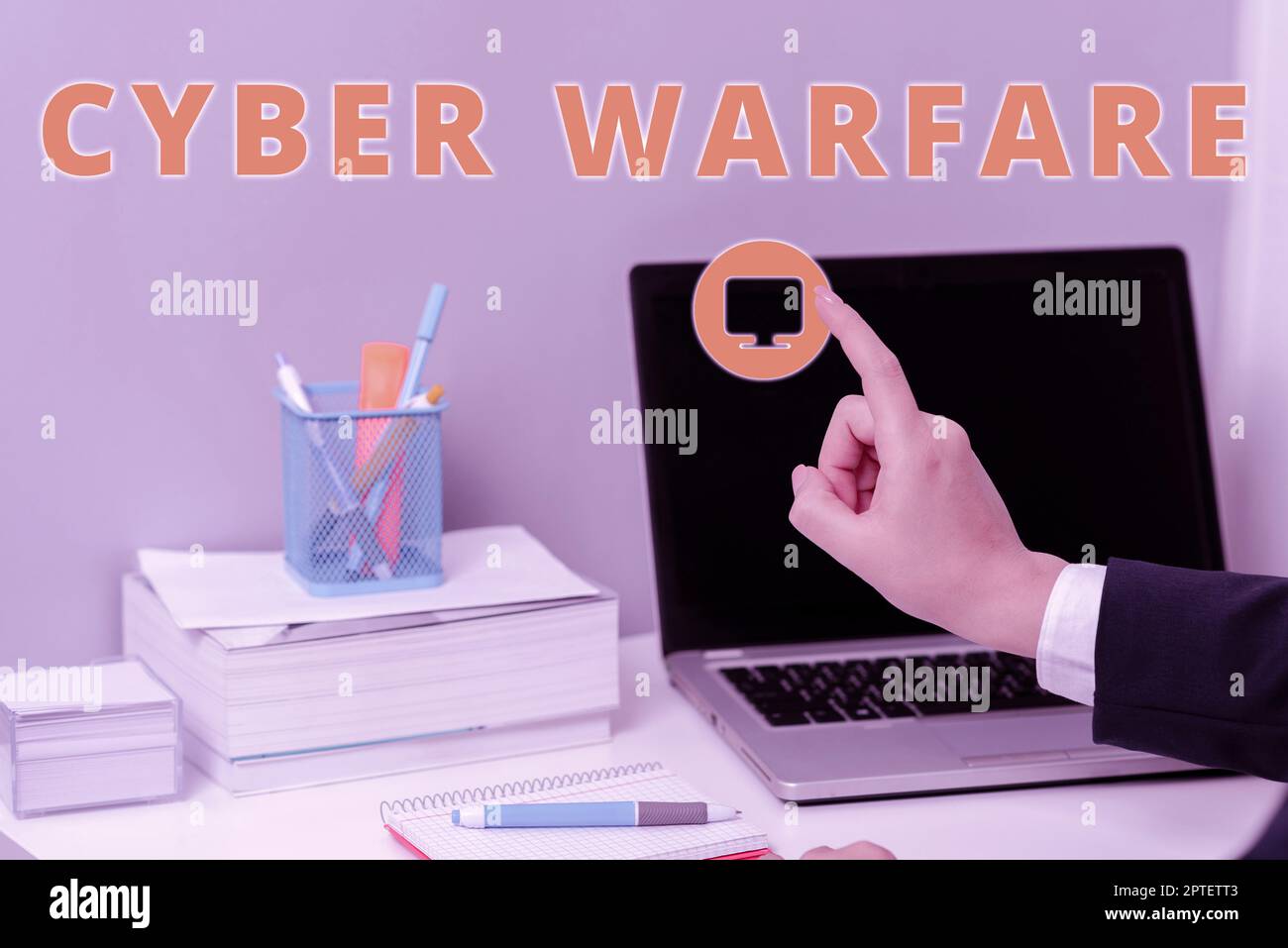 Text showing inspiration Cyber Warfare, Internet Concept Virtual War ...