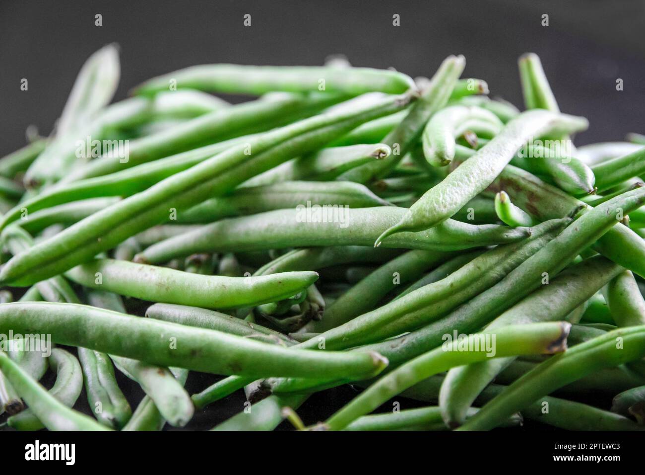 Fresh organic green beans closeup view. Food background Stock Photo - Alamy