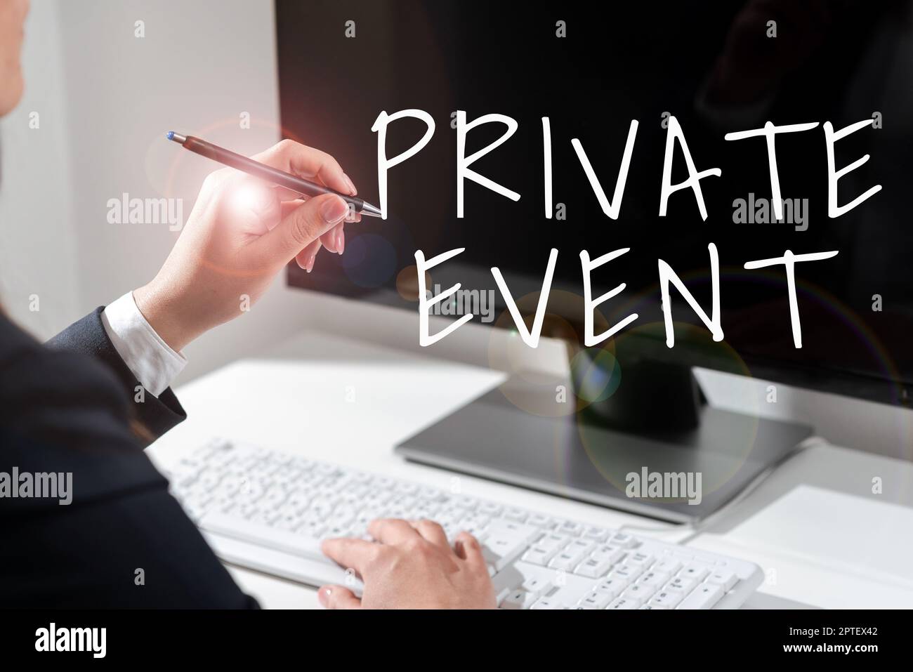 Text caption presenting Private Event, Business showcase Exclusive ...