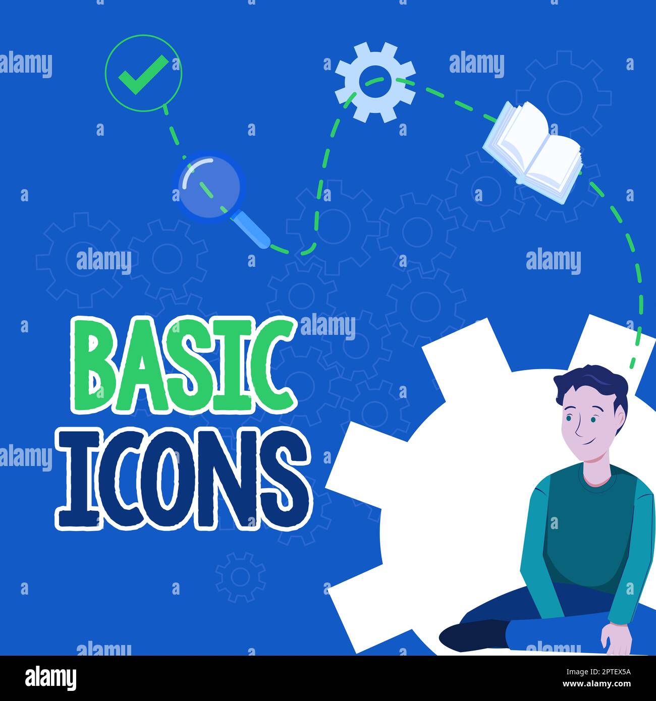 Conceptual display Basic Icons, Internet Concept pictogram or ideogram ...