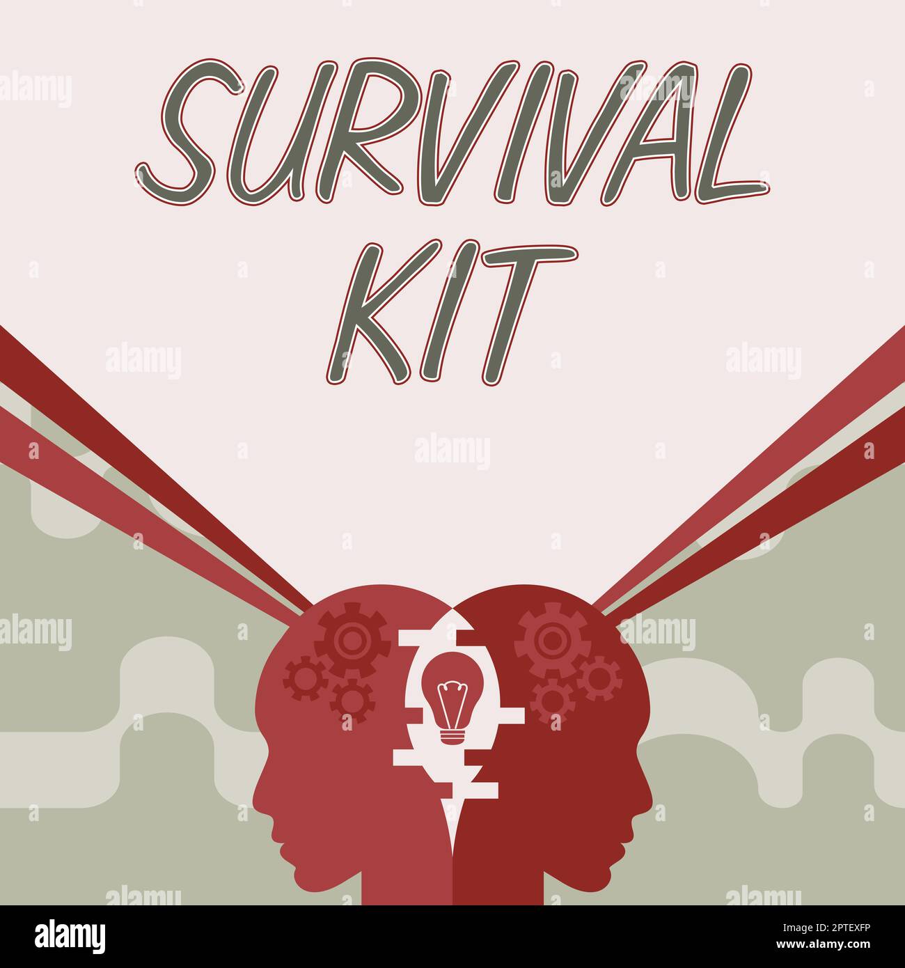 Conceptual caption Survival Kit, Concept meaning Emergency Equipment ...
