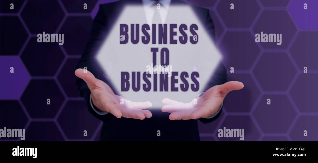 Conceptual caption Business To Business, Business approach Commercial ...