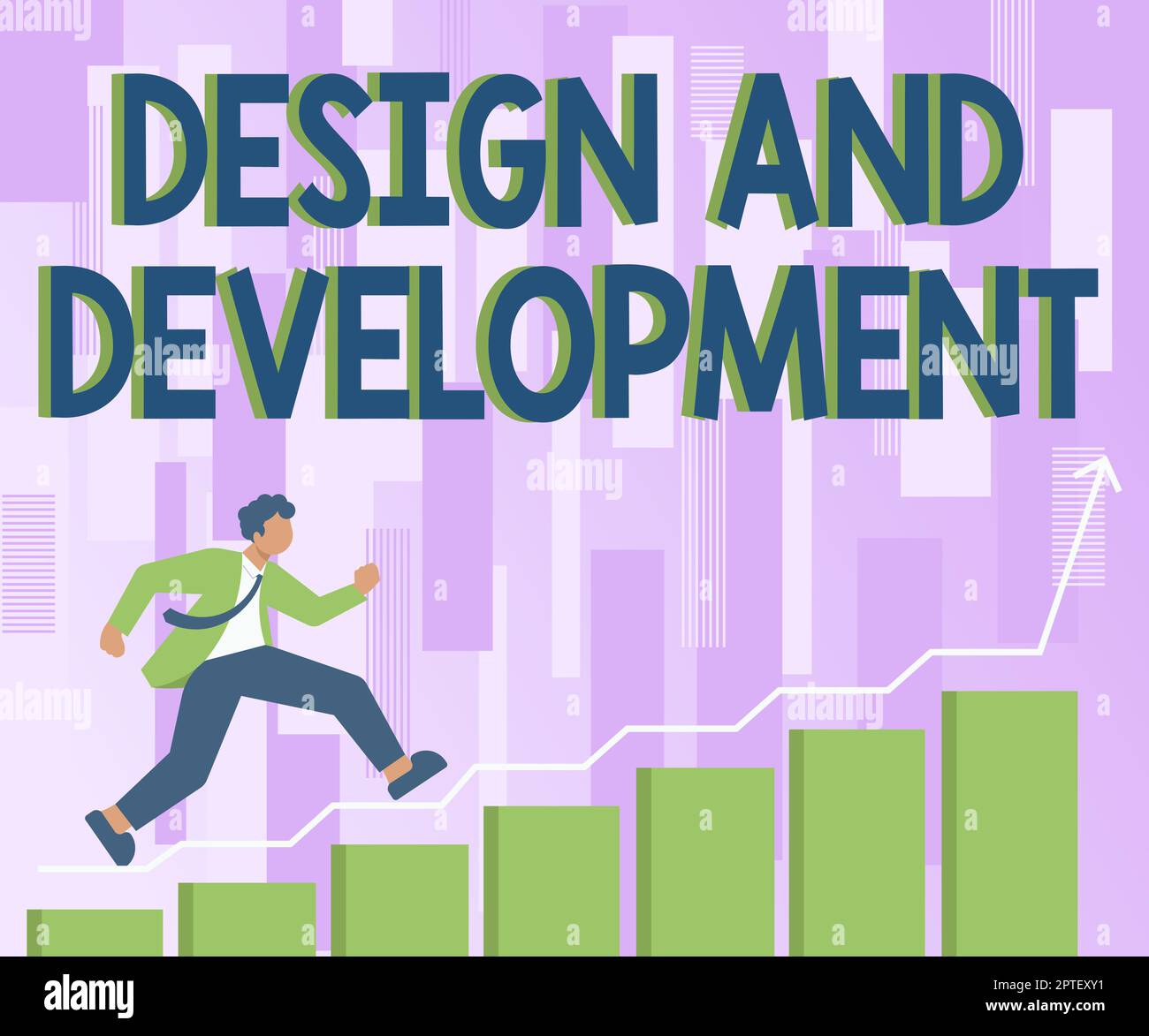 Hand writing sign Design And Development, Concept meaning Defining the ...