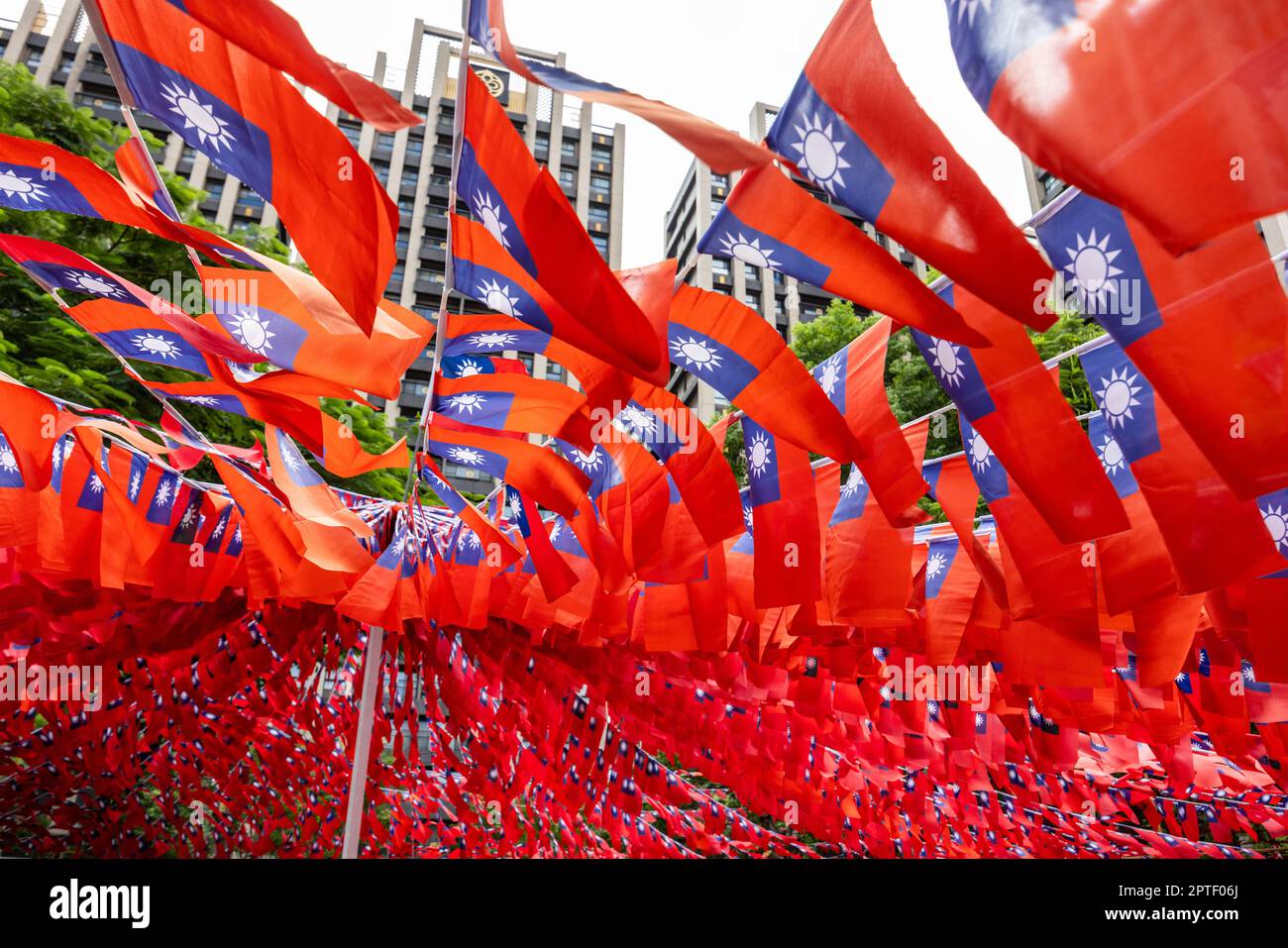 National Flag of Taiwan waving at outdoor Stock Photo - Alamy