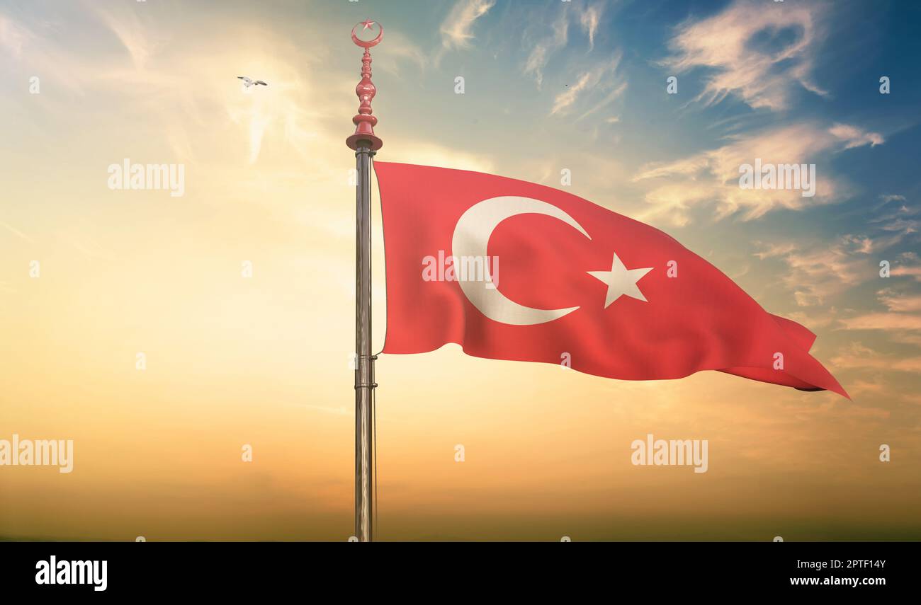 Flag of the organization of turkish states hi-res stock photography and ...