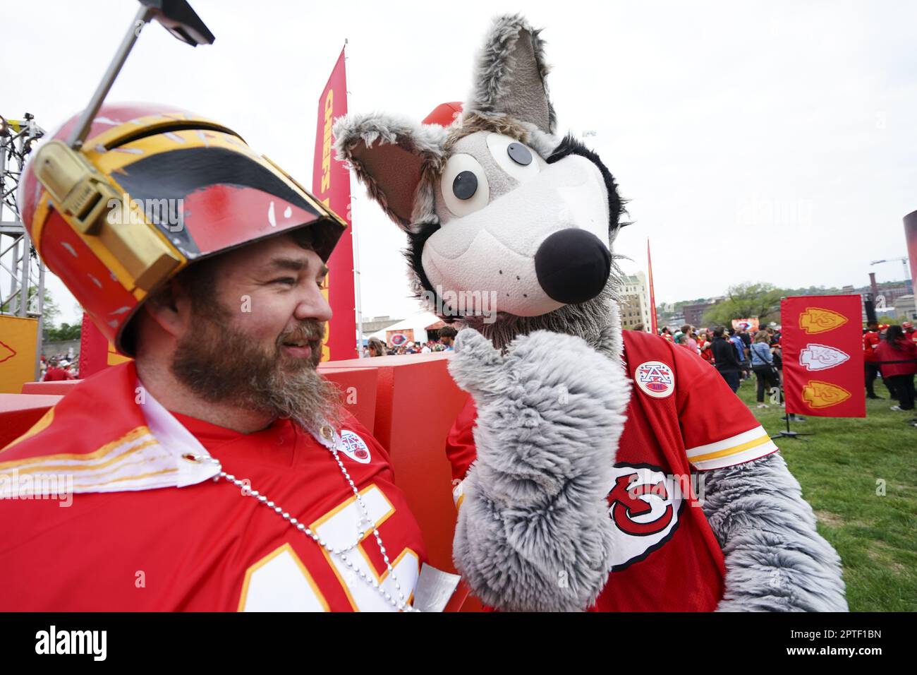 Kansas City, United States. 27th Apr, 2023. A fan poses for a photo ...