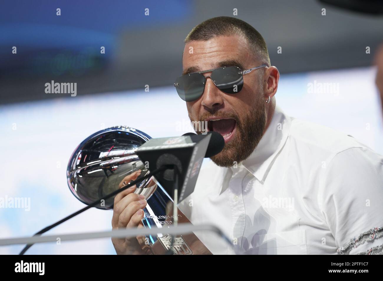 Kansas City, United States. 27th Apr, 2023. Kansas City Chiefs tightend ...