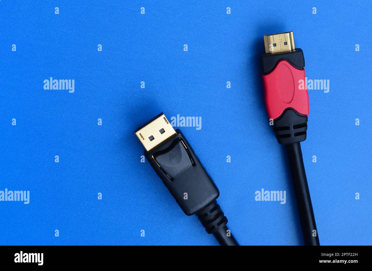 Audio video HDMI computer cable plug and 20-pin male DisplayPort gold ...