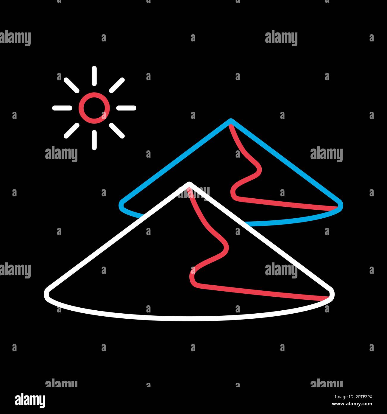 Sunrise sand dunes Stock Vector Images - Alamy