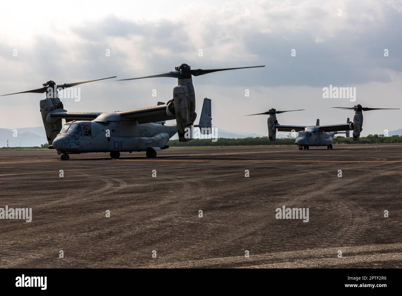 U.S. Marine Corps MV-22B Ospreys with Marine Medium Tiltrotor Squadron ...