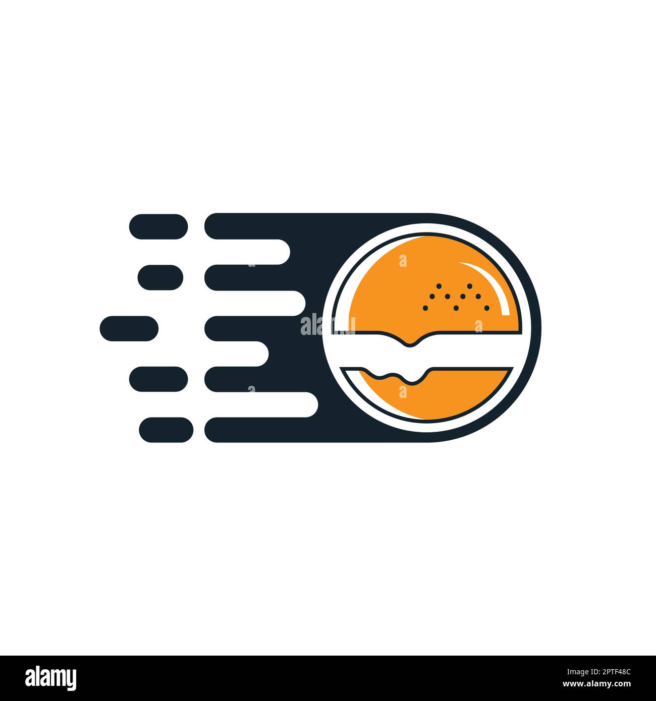 Burger delivery service vector logo design template. Fast burger logo ...