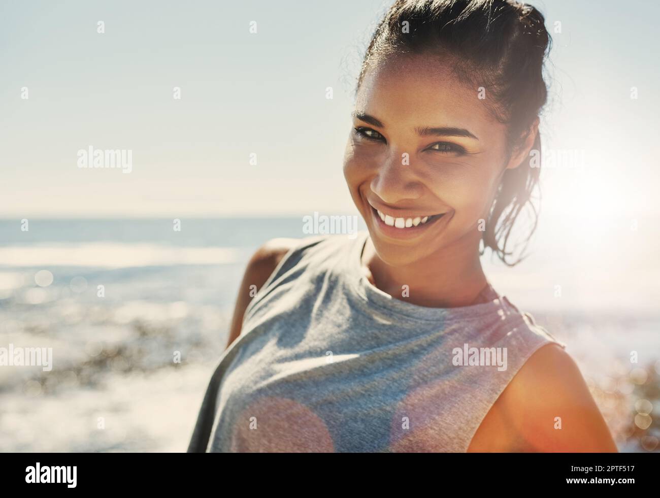 I feel healthier than ever before. Portrait of a young sporty woman ...