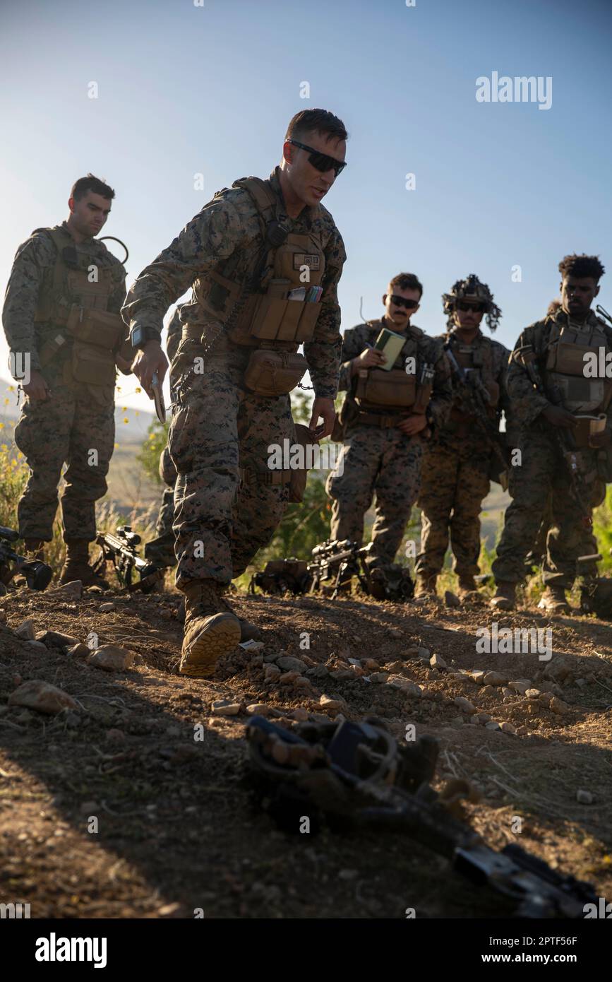 U.S. Marine Corps Capt. Eric Lindskog, Apache Company commander with ...