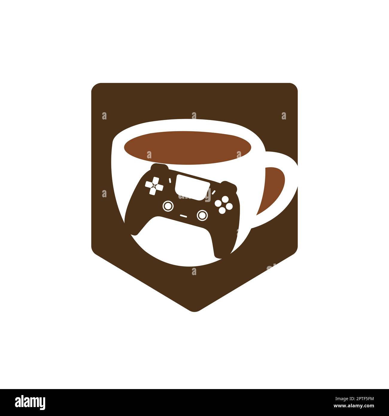 Gamer cafe vector logo design template Stock Vector Image & Art - Alamy