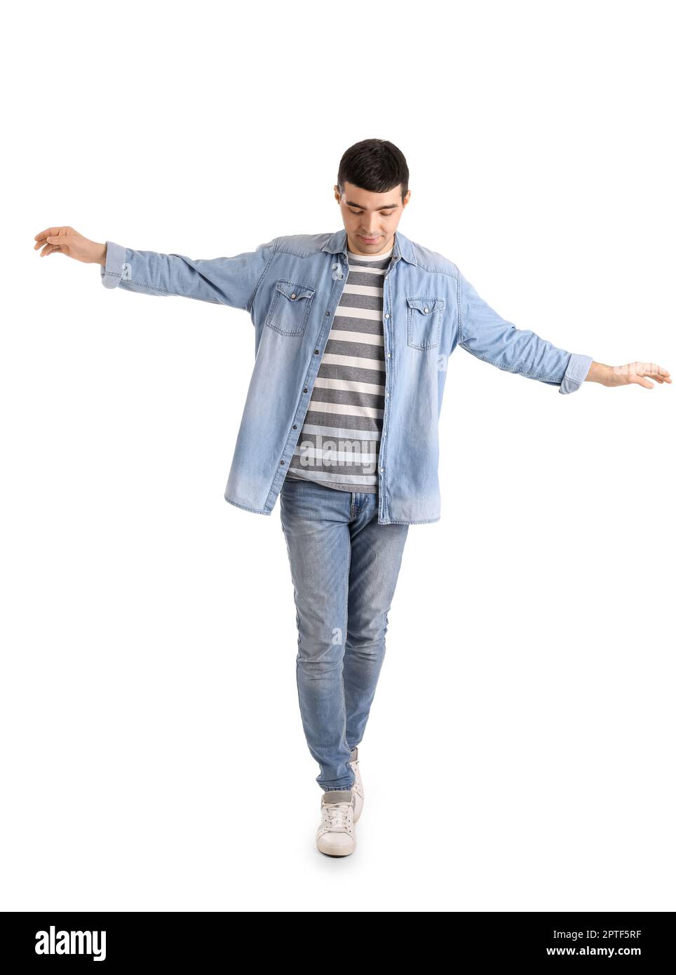 Guy is balancing Cut Out Stock Images & Pictures - Alamy