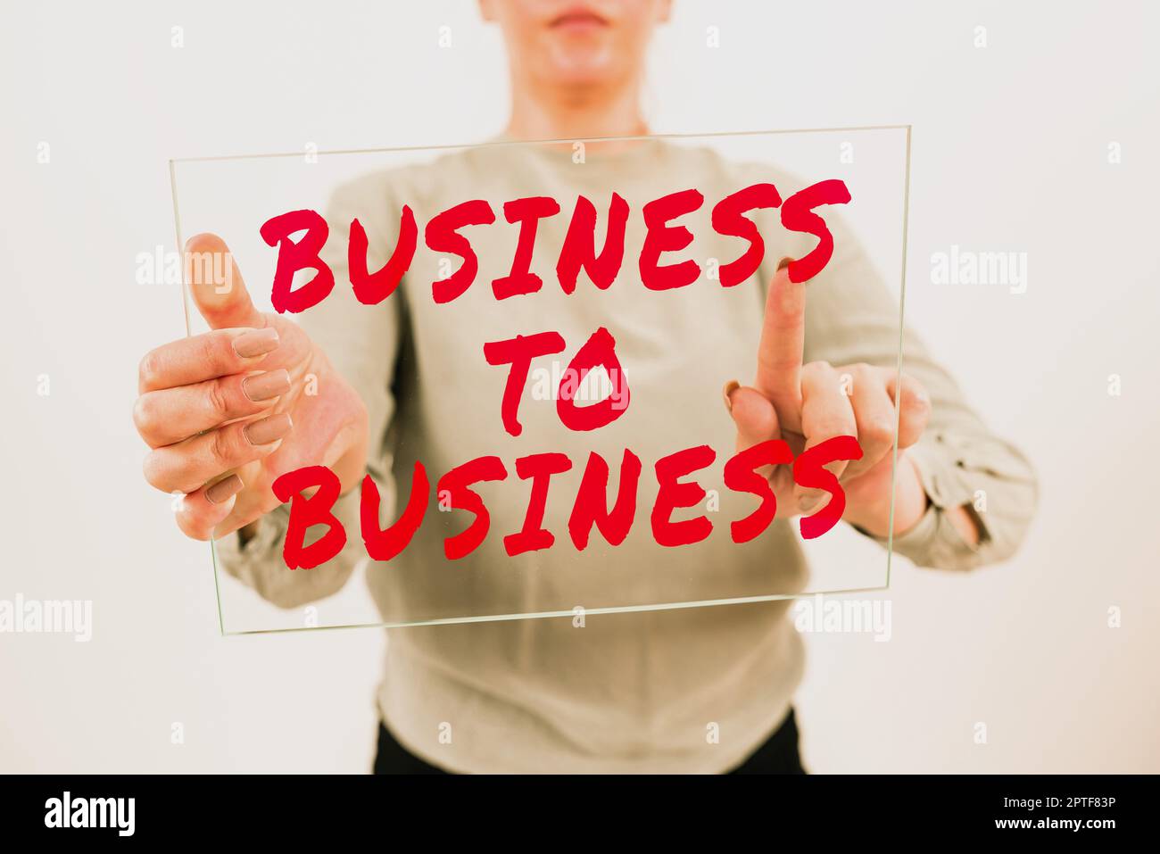 Hand writing sign Business To Business, Word for Commercial Transaction ...