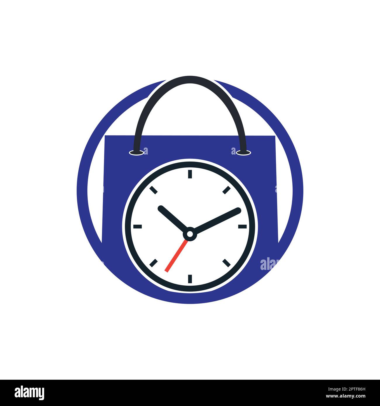 Shopping time vector logo design template Stock Vector Image & Art - Alamy