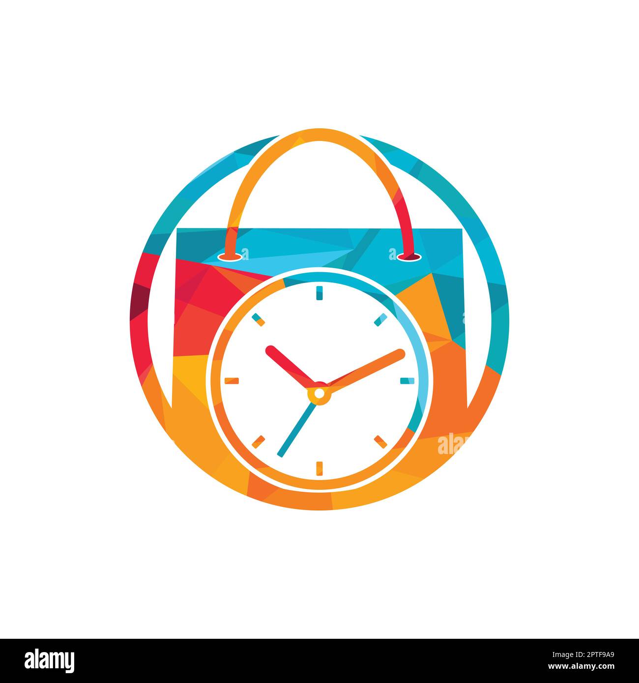 Shopping time vector logo design template Stock Vector Image & Art - Alamy