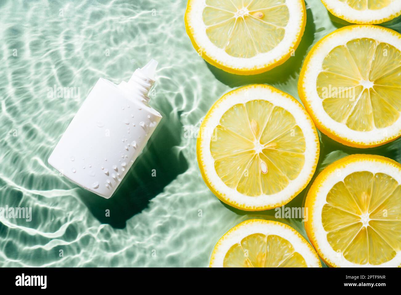 White beauty product sunscreen cream vial tube bottle in transparent ...